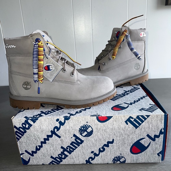 Timberland | Shoes | Timberland X Champion Gray Boots | Poshmark